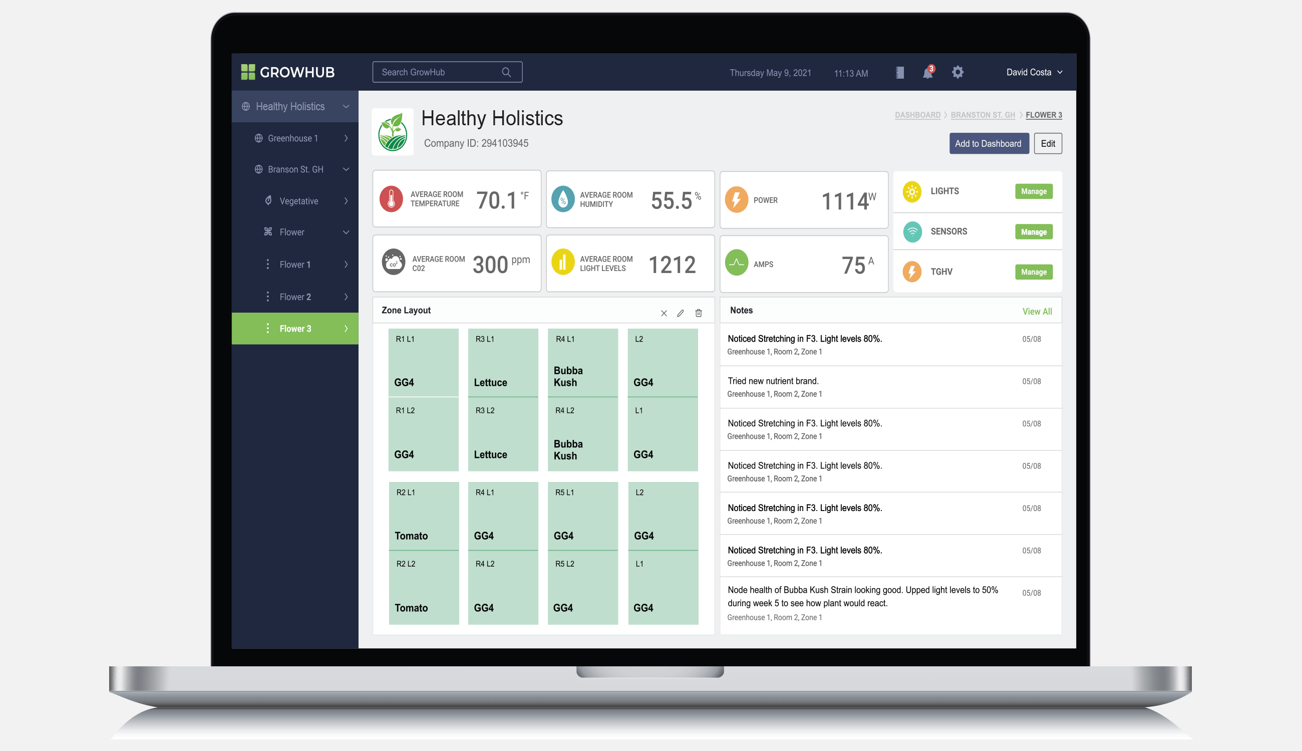 Environmental Monitoring Software Growhub Tsrgrow